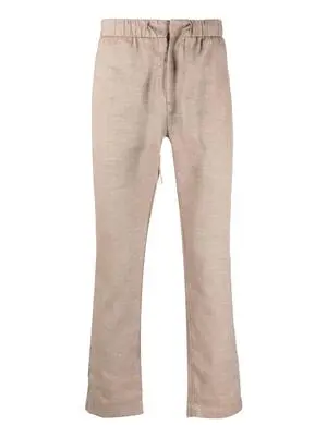 Frescobol Carioca Straight-leg Linen-blend Trousers - Neutrals
