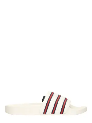 Adidas Adilette Cable-knit Slides - White