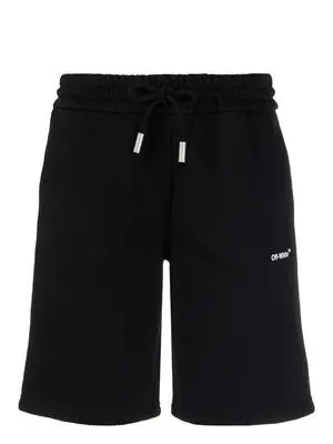 Off-White Diag-stripe Print Track Shorts - Black