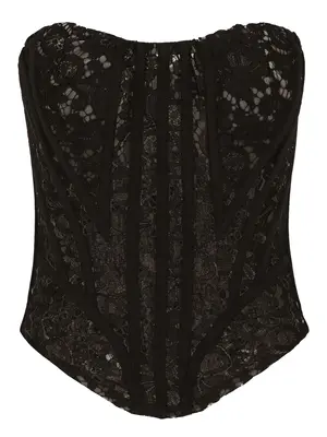 DOLCE & GABBANA Dolce & Gabbana Eyelet-Detail Lace Bustier Top