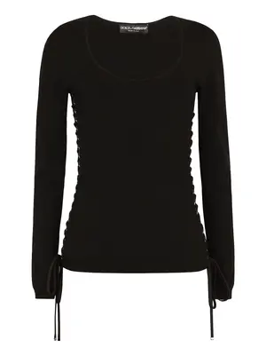 Dolce & Gabbana Scoop-neck Jumper - Black
