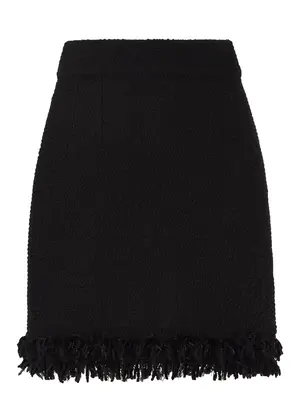 DOLCE & GABBANA Dolce & Gabbana Frayed Bouclé Miniskirt