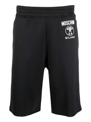 Moschino Logo-tape Track Shorts - Black