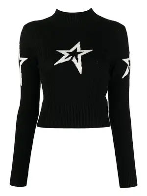 Perfect Moment Cable Underwear Sweater - Black