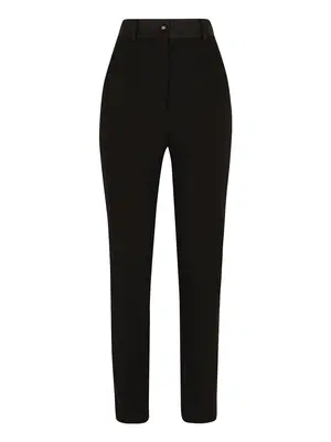 Dolce & Gabbana High-waisted Tuxedo Trousers - Black