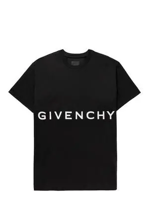 Givenchy Logo-embroidered Cotton-jersey T-shirt - Black