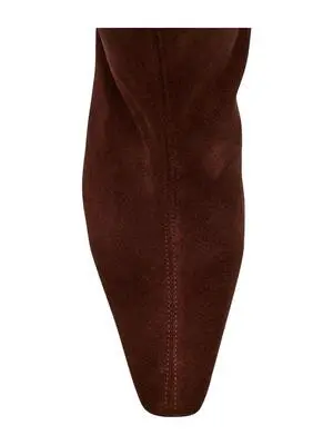 Staud Wally Suede Knee-high Boots - Mahogany