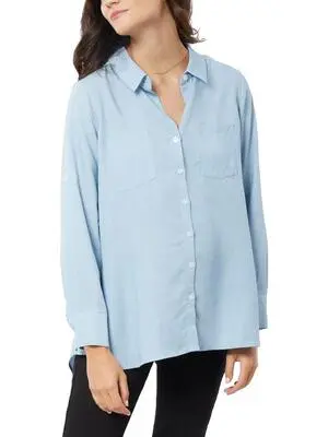 INGRID & ISABEL® Button-up Maternity Shirt - Light Wash
