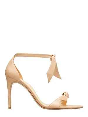 ALEXANDRE BIRMAN Clarita Bow-tie Leather Sandals - Nude