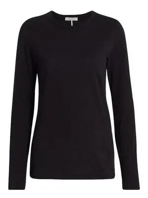 Rag & Bone Slubbed Long-sleeve Top - Black