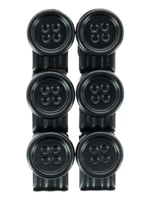 Trafalgar 6-piece No-sew Suspenders Buttons Black