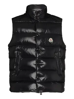 Moncler Tibb Logo-patch Padded Gilet - Black