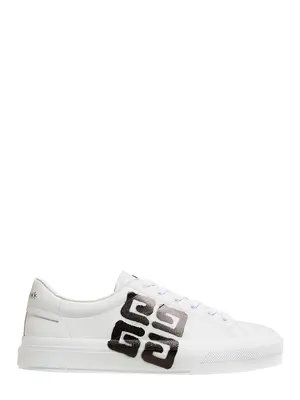 Givenchy X Chito Men's City Court Logo Graffiti Low-top Sneakers White/black