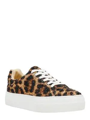 Betsey Johnson Betsey Johnson Sidny Crystal Pavé Platform Sneakers Nu Leopard