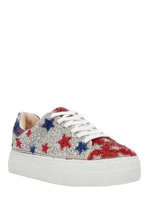 Betsey Johnson Sidny Crystal Pavé Platform Sneakers - Stars