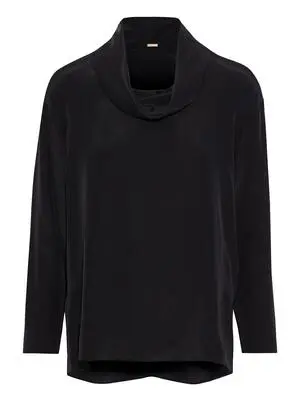 Adam Lippes Draped Silk-satin Crepe Top - Black