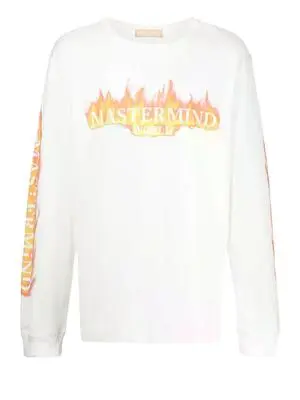 MASTERMIND WORLD Logo-print Long-sleeve T-shirt - White
