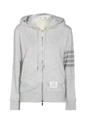 Thom Browne 4-bar Zip Hoodie - Grey