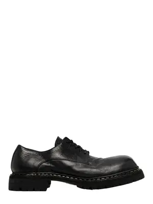 Guidi Leather Derby Shoes - Black