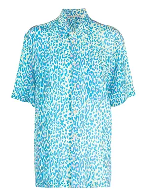 Stella McCartney Leopard-print Shirt - Blue