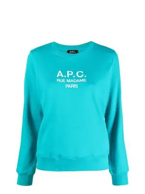 A.p.c. Logo-printed Sweatshirt - Green