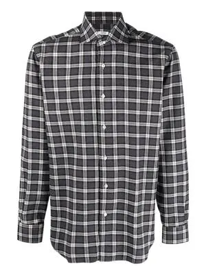 BARBA NAPOLI Plaid-check Print Shirt
