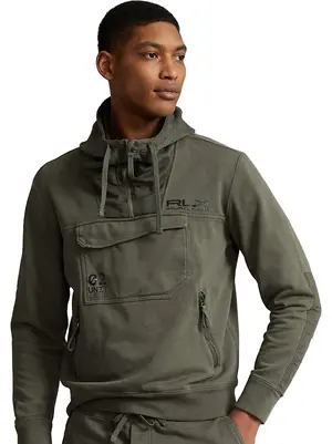 Ralph Lauren French Terry Hoodie Fossil Green