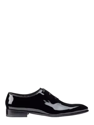 Santoni Padova Patent Leather Oxfords - Black