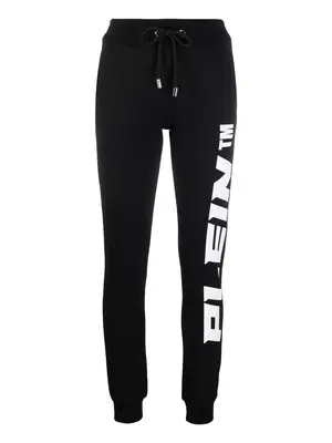 Philipp Plein Logo-print Cotton Joggers - Black