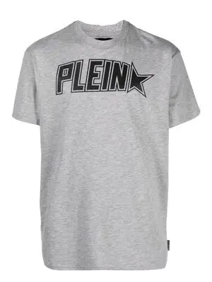 Philipp Plein Plein Star Logo Print T-shirt - Grey