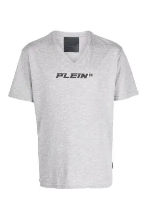Philipp Plein V-neck Logo-print T-shirt - Grey