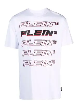 Philipp Plein Plein Repeat Logo T-shirt - White