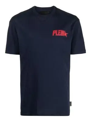 Philipp Plein Plein Star Logo Print T-shirt - Blue