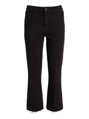 L'Agence Kendra Cropped Flare Jeans Black