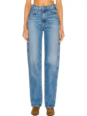 GRLFRND Sara Super High Rise Slim Straight Jeans - Lenox Hill