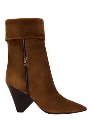 Saint Laurent Niki Booties - Dark Land