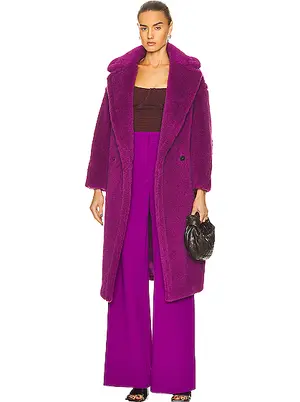 Max Mara Max Mara Tedgirl Coat Fuchsia