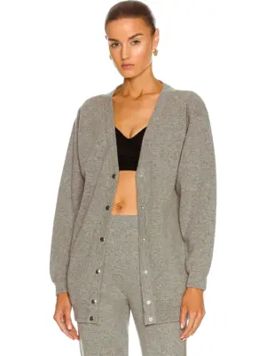 ALAÏA ALAÏA Regular Relaxed Fit Cashmere Cardigan
