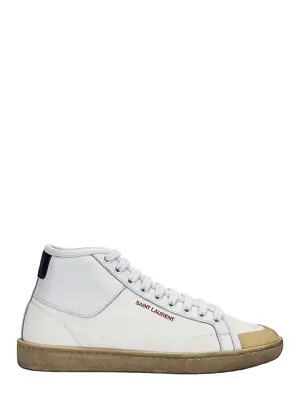 Saint Laurent Sl 39 High Top Sneakers - Off White & Blanc Optique