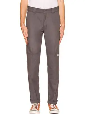 Dickies Flat Front Double Knee Straight Leg Pant - Grey