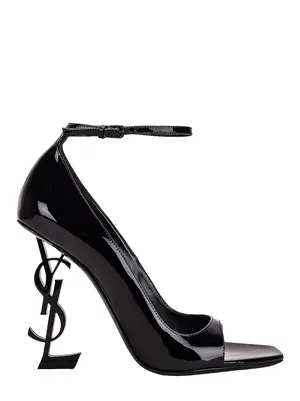 Saint Laurent Tower Opyum Ankle Strap Heels - Nero