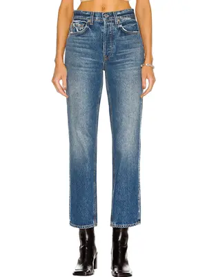 GRLFRND Cassidy High-rise Straight Jeans - Tribeca