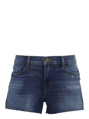 FRAME Le Cut Off Denim Shorts - Blue