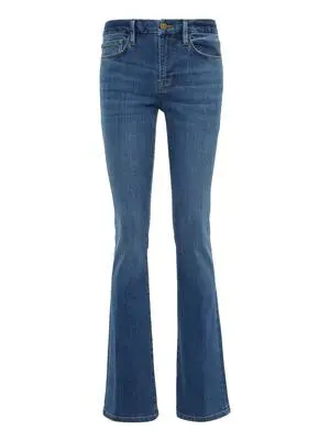 FRAME Le Mini Boot Mid-rise Jeans - Blue