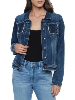 WASH LAB DENIM Wash Lab Denim Sammy Frayed Jacket Atlantic Blue