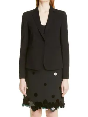 Akris Fitted Jersey Blazer - Black