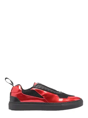 FERRARI Layered Laminated-effect Sneakers - Red