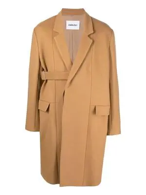 AMBUSH Virgin Wool-blend Belted Coat - Neutrals