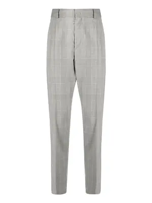 MARANT Check-print Tailored Trousers - Grey