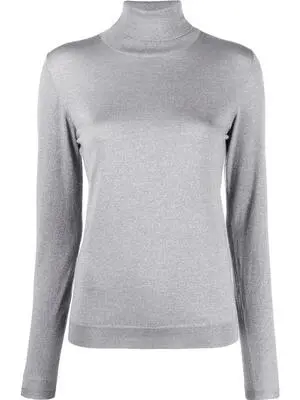 Brunello Cucinelli Roll Neck Jumper - Grey